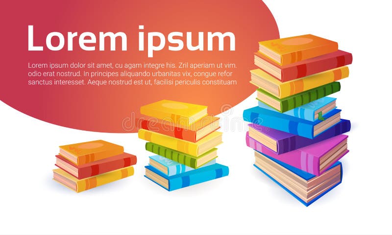 Books Stack School Education Concept Stock Vector - Illustration of ...