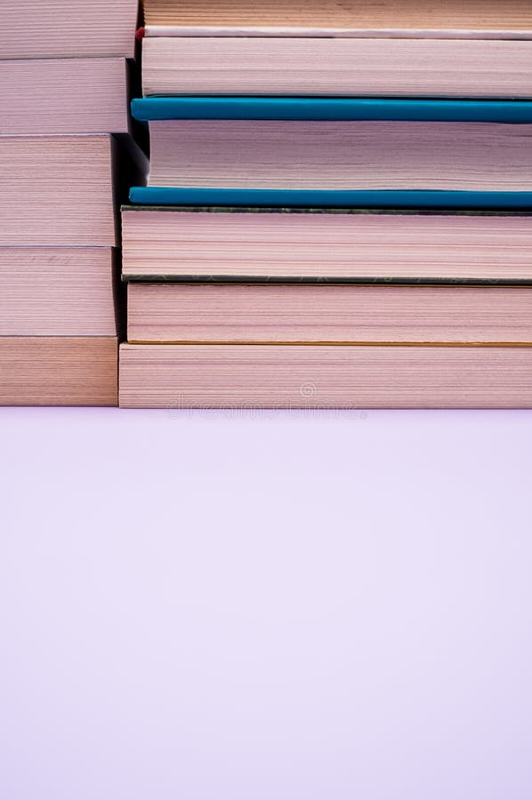 Books Stack on Top of Each Other Stock Image - Image of literature ...
