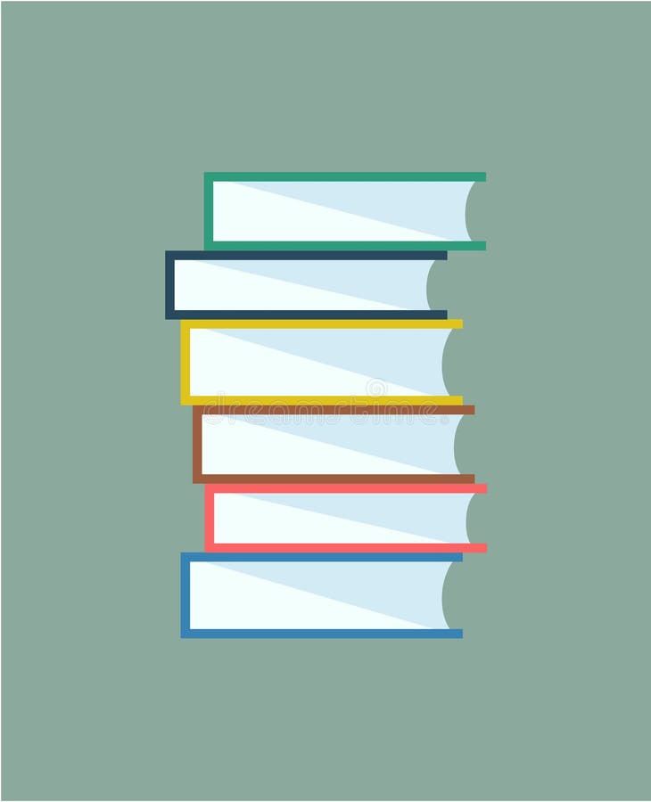 Books Stack. Vector Isolated. School Objects, or Stock Vector ...