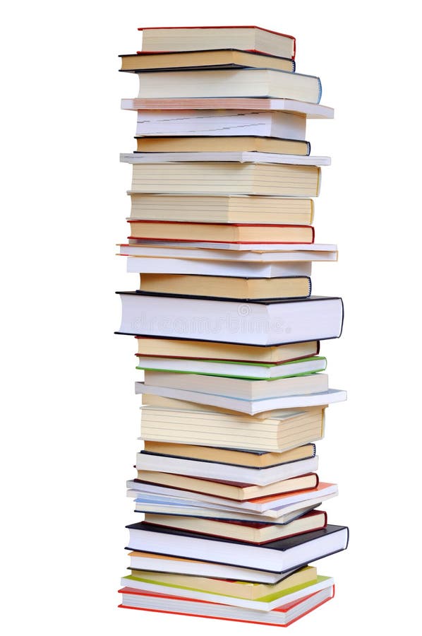Books Stack on White stock photo. Image of high, educational - 11823066