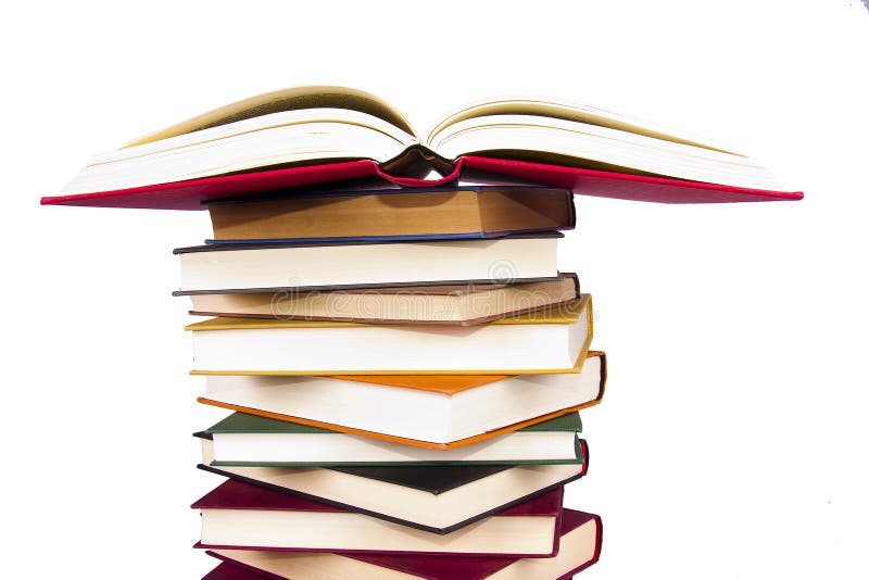 Books stacked stock image. Image of business, paper, press - 23408309