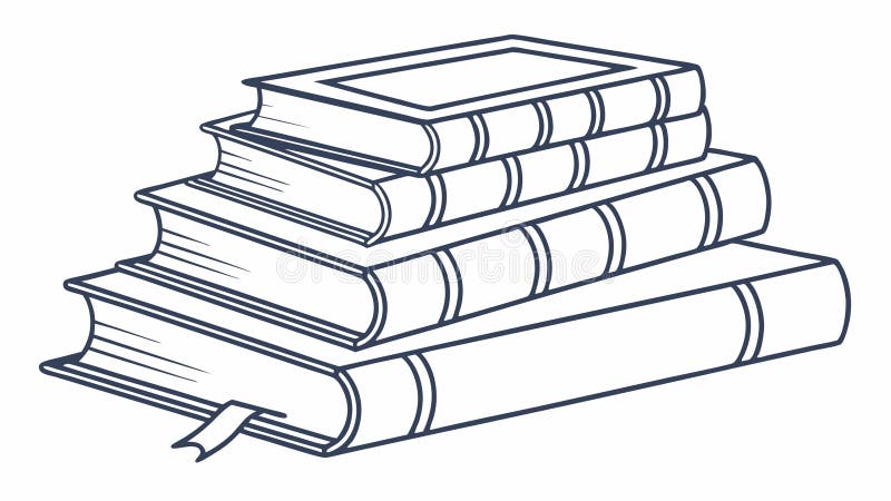 Books Stacked Neatly, Academic and Learning Icon, Knowledge Graphic ...