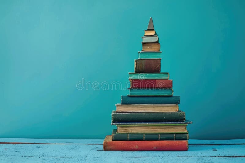 Books Stacked in Pyramid Shape Expresses Coaching for Correct Answers ...
