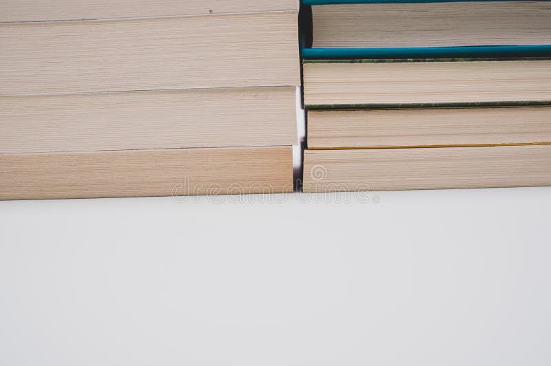 Books Stacked on Top of Each Other Stock Image - Image of school ...