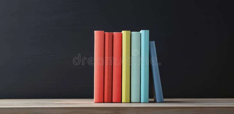 Books Stand Row Colorful Study Book Table Back School Stock Photos ...