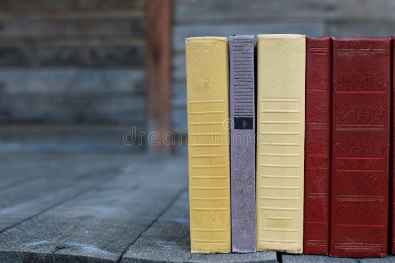 Books standing on a table stock image. Image of library - 81302131