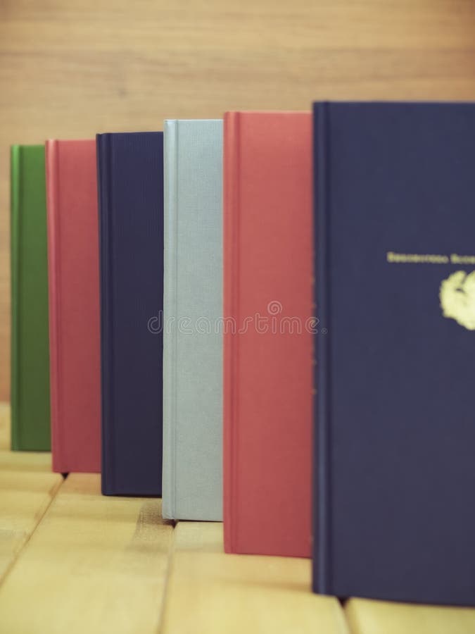 Books Standing on the Table Stock Image - Image of vintage, colored ...