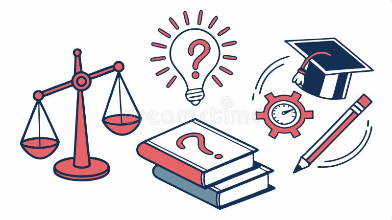 Books and Study Tools, Depicting Learning Resources and Academic Study ...