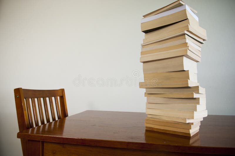 Books on Table stock photo. Image of high, learn, indoors - 17029126