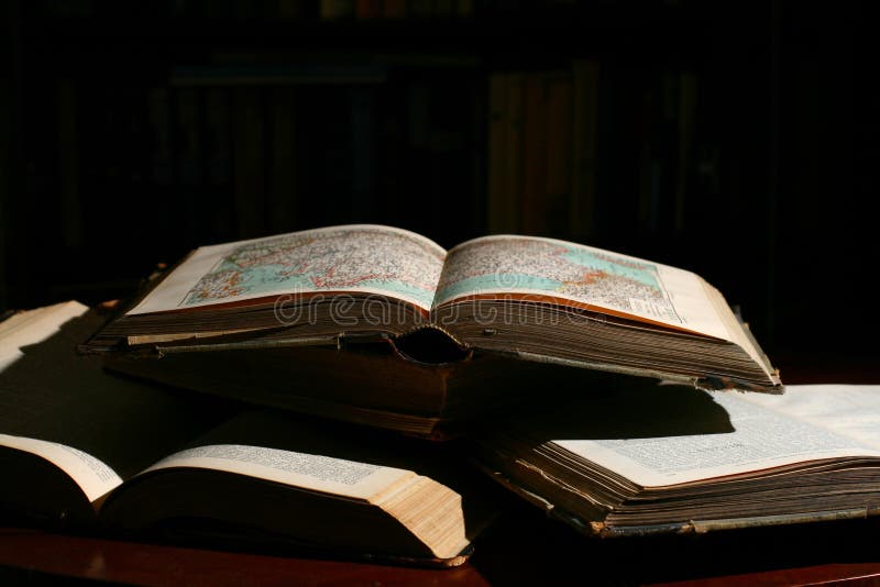 Books on table stock image. Image of mess, open, research - 6065549