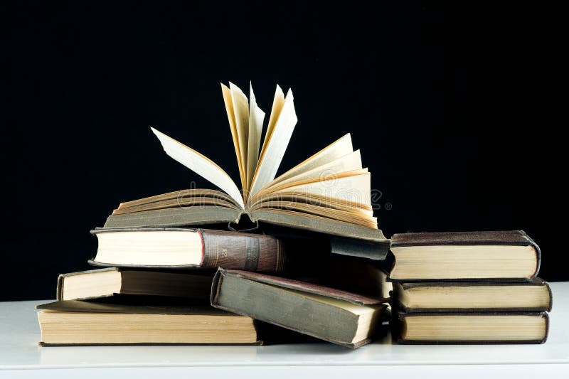 Books on the table stock photo. Image of group, chalkboard - 8110422