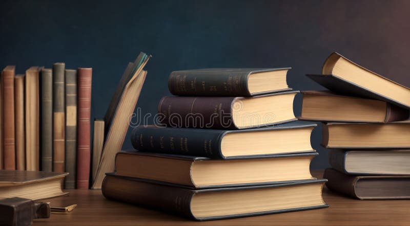 Books on the Table, Books in Library, Abstract Books Background ...
