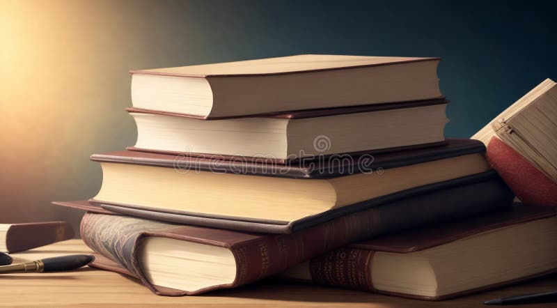 Books on the Table, Books in Library, Abstract Books Background ...