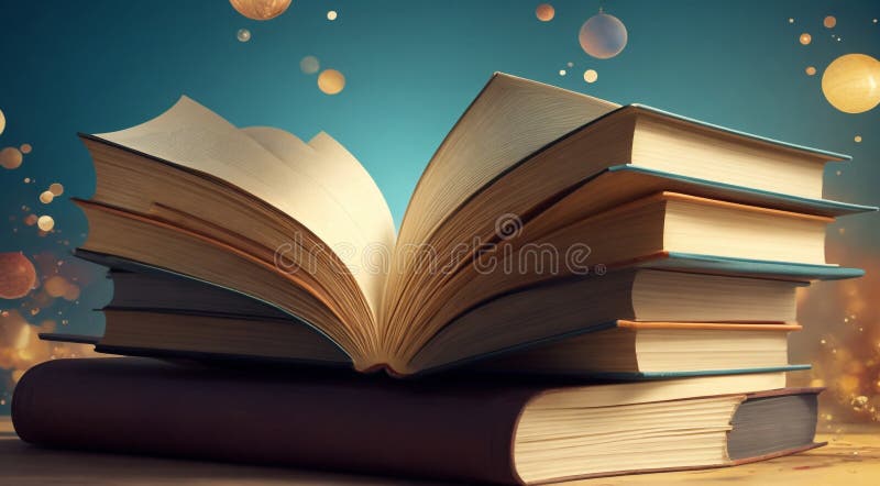 Books on the Table, Books in Library, Abstract Books Background ...