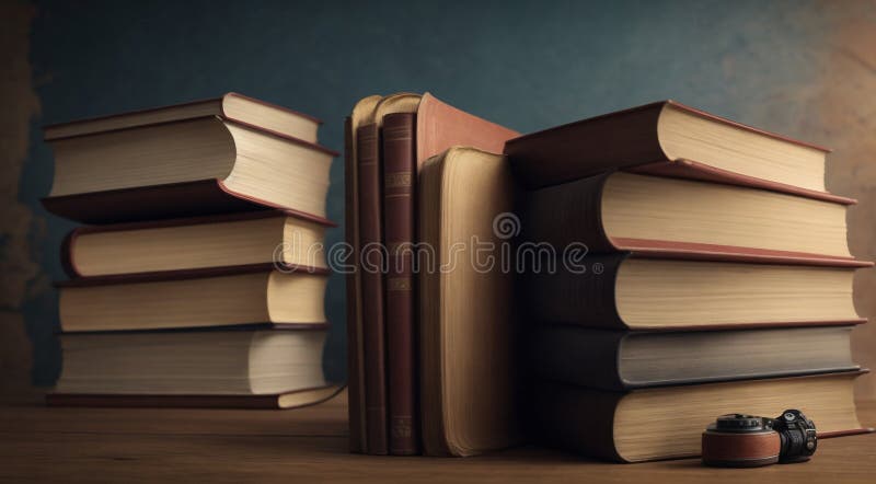 Books on the Table, Books in Library, Abstract Books Background ...