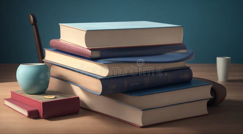 Books on the Table, Books in Library, Abstract Books Background ...