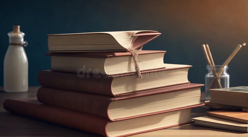 Books on the Table, Books in Library, Abstract Books Background ...