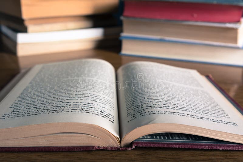 Books on the table stock image. Image of learning, plenty - 173771415