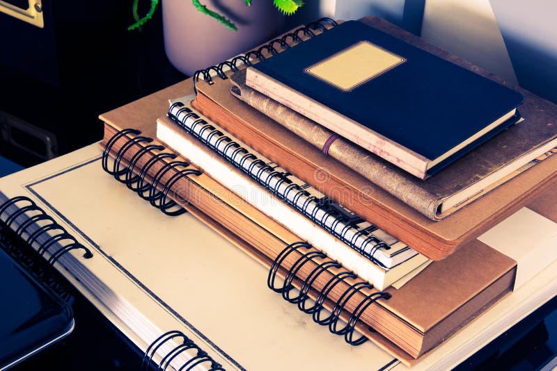 Books on the table stock photo. Image of brown, desk - 59672792