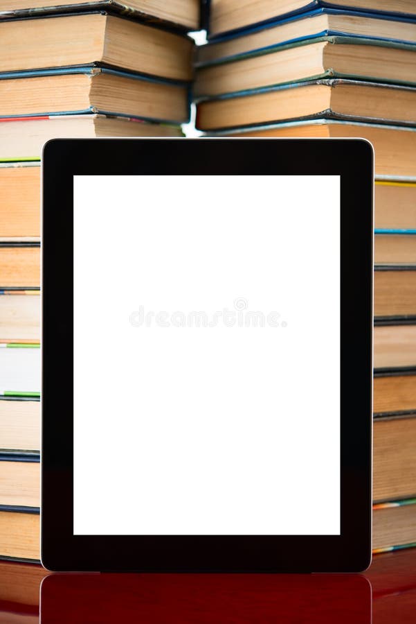 Books and tablet stock image. Image of group, computer - 29344733