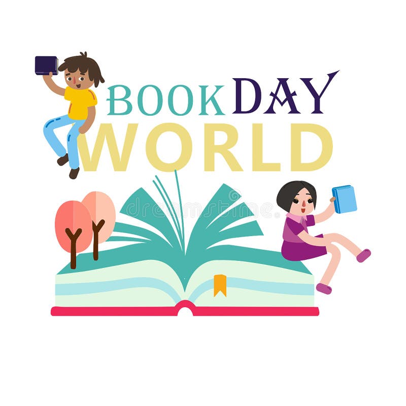 Books and Text World Book Day Stock Illustration - Illustration of ...
