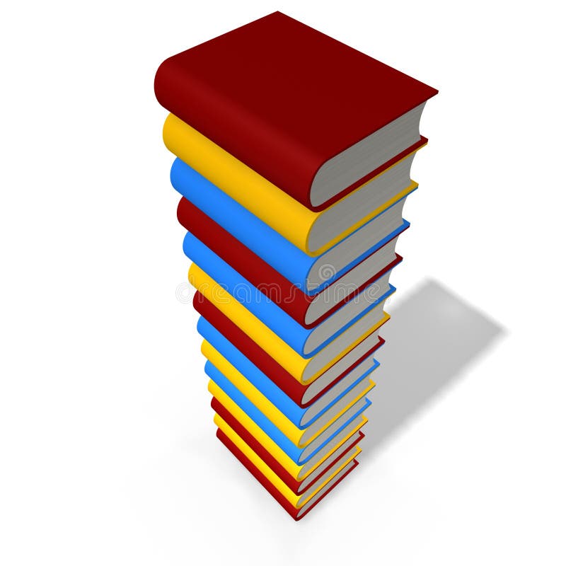 Stack Tower Colorful Books White Background Stock Illustrations – 140 ...