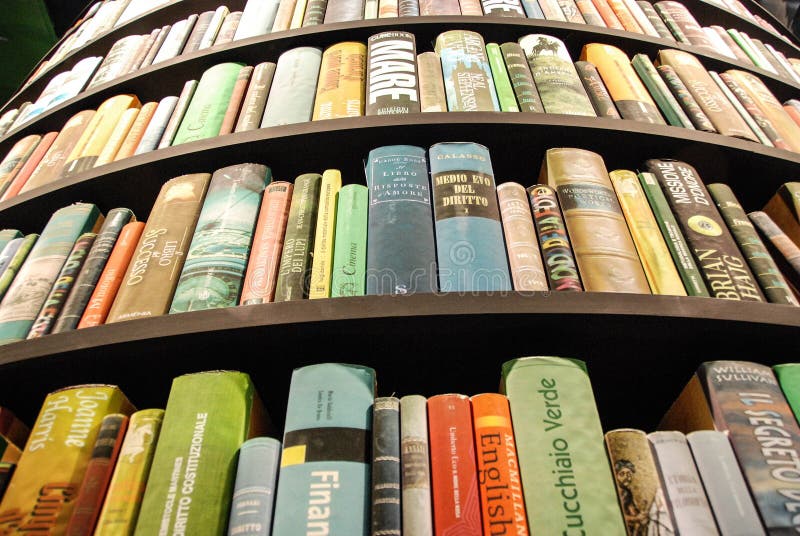 Books in a Tower-shaped Bookcase Editorial Photo - Image of design ...