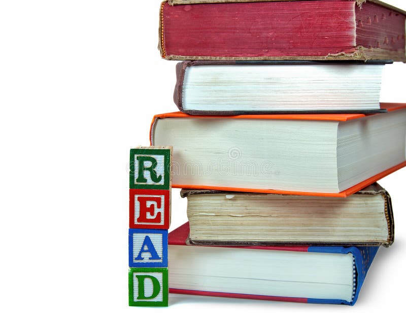 Books and Toy Wooden Blocks Stock Image - Image of vivid, wood: 32137773