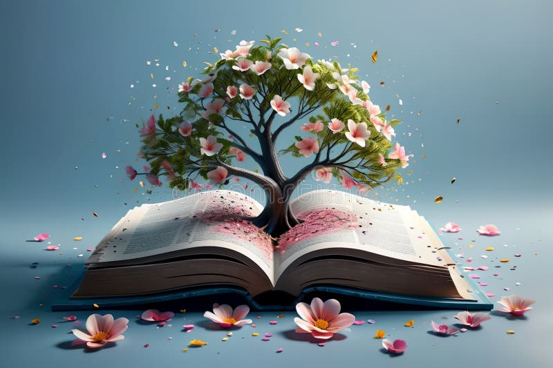 Books and Tree of Knowledge, Knowledge and Education Concept Stock ...