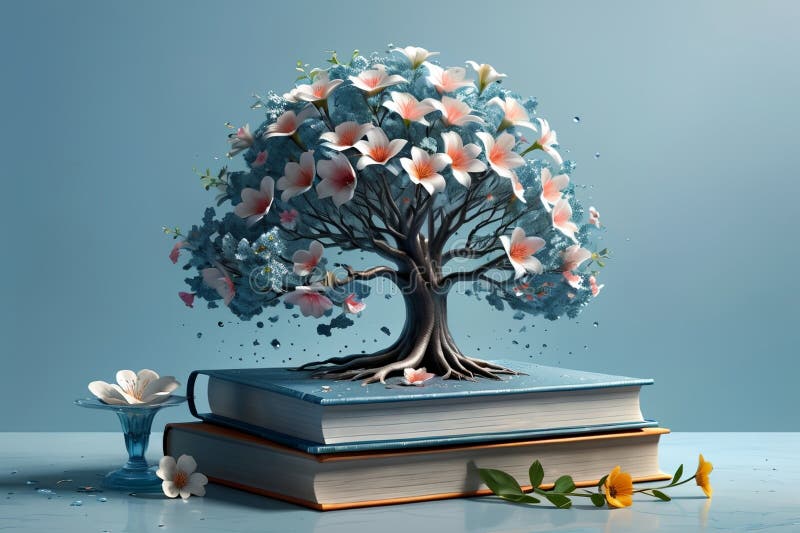 Books and Tree of Knowledge, Knowledge and Education Concept Stock ...