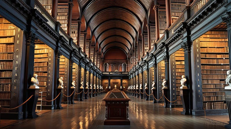 College Dublin Library Trinity Stock Illustrations – 12 College Dublin ...