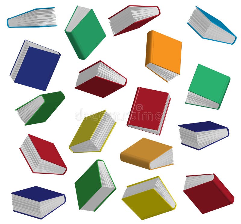 Books in vector stock vector. Illustration of blue, yellow - 59811211