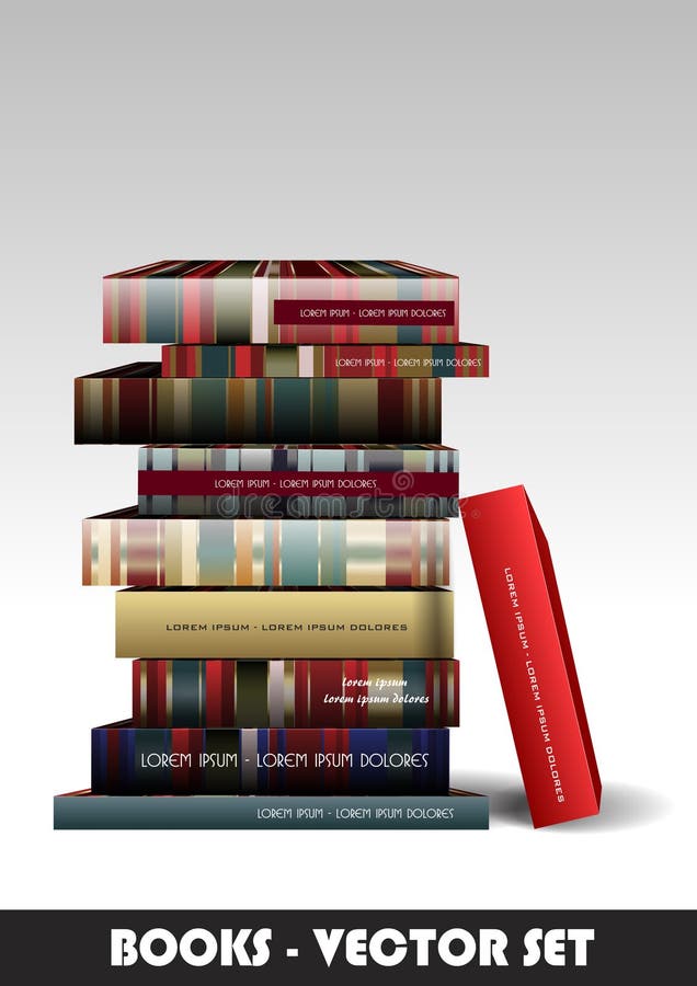 Books vector set stock vector. Illustration of brochure - 22814371