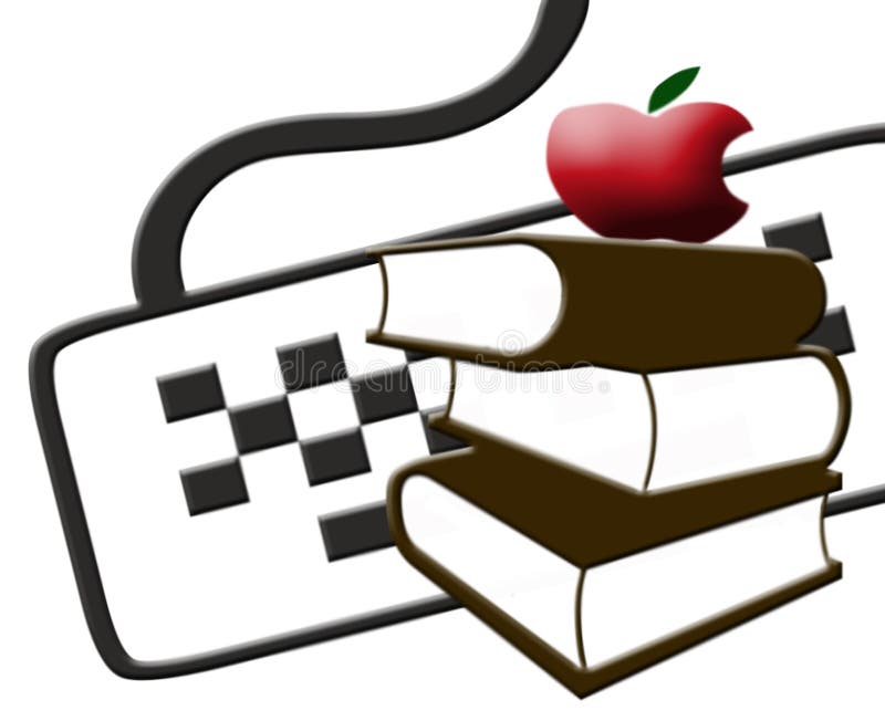 Books vs Computers stock illustration. Illustration of books - 8540353