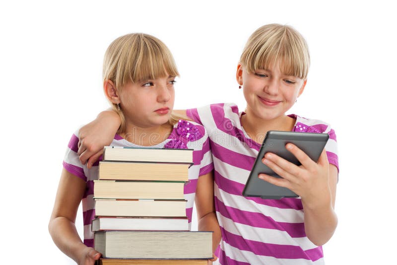 Books vs ebook reader stock image. Image of literature - 27836521