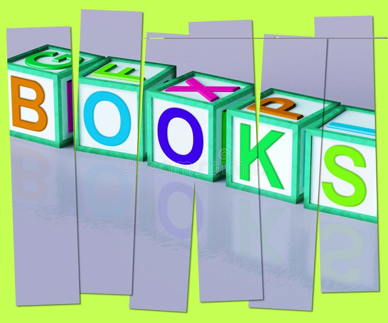 Books Word Shows Novels Non-Fiction and Reading Stock Illustration ...