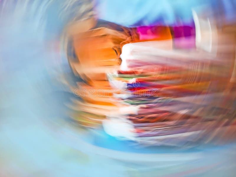 Blur Abstract Public Library Bookshelf. Public Library Blurred Bokeh ...