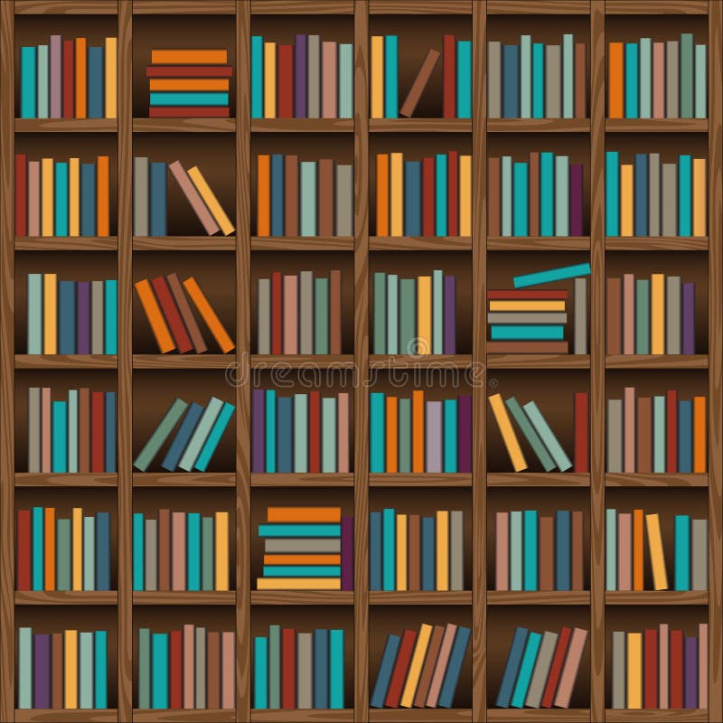 Bookshelf stock vector. Illustration of text, literature - 47394180