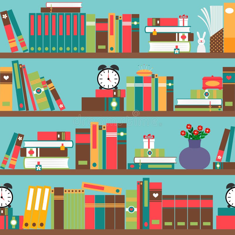 Messy Bookshelf Stock Illustrations – 168 Messy Bookshelf Stock ...