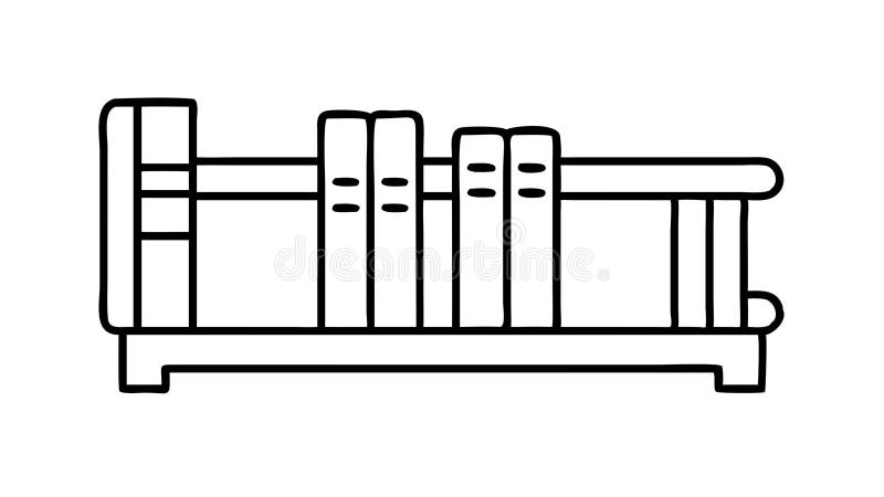 Bookshelf with Books Icon, Knowledge Reading Education, Vector Design Generative AI Stock Vector ...
