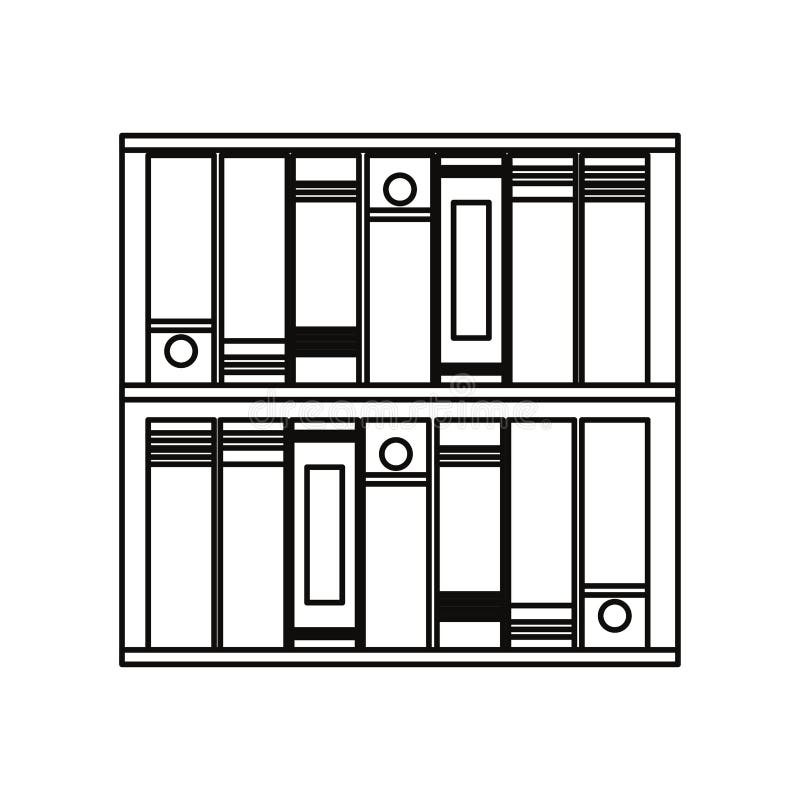 Bookshelf books learning stock vector. Illustration of vector - 140600994