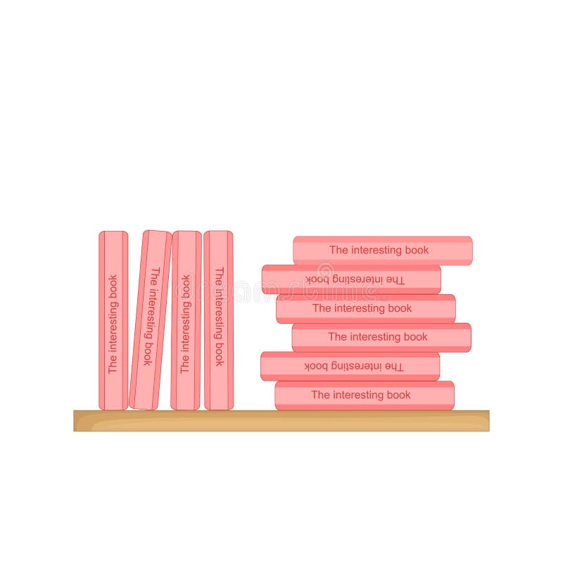 Set Books Pink. Open Book . Vector Illustration Design Stock Vector ...