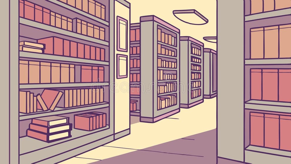 Bookshelf with Books, Reading and Knowledge Resource Vector Design Generative AI Stock Vector ...