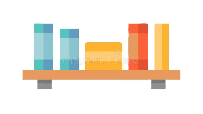 Bookshelf Colorful Books Education, Vector Design Generative AI Stock ...