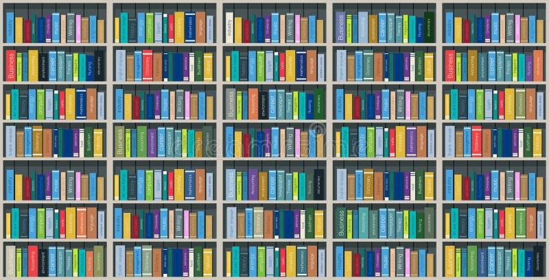 Bookshelf stock vector. Illustration of literature, library - 70716357