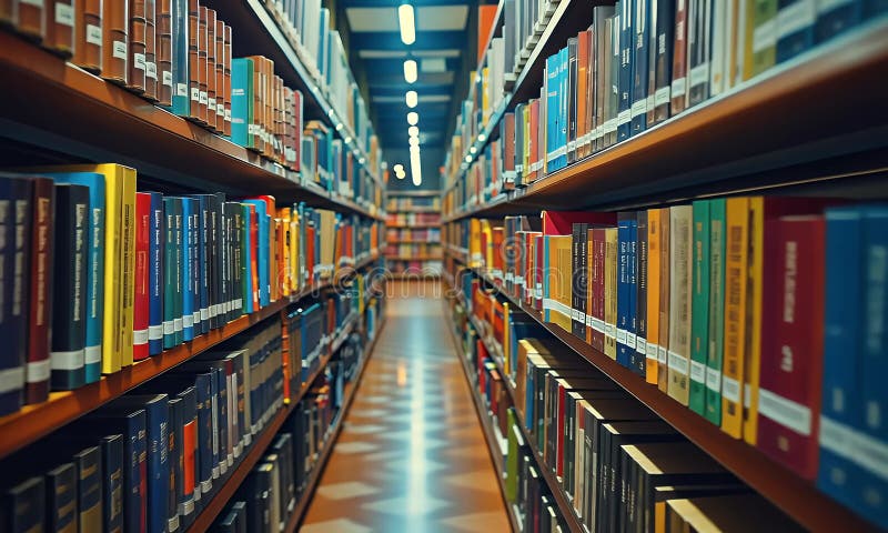 Bookshelf Corridor in a Library Stock Footage - Video of modern ...