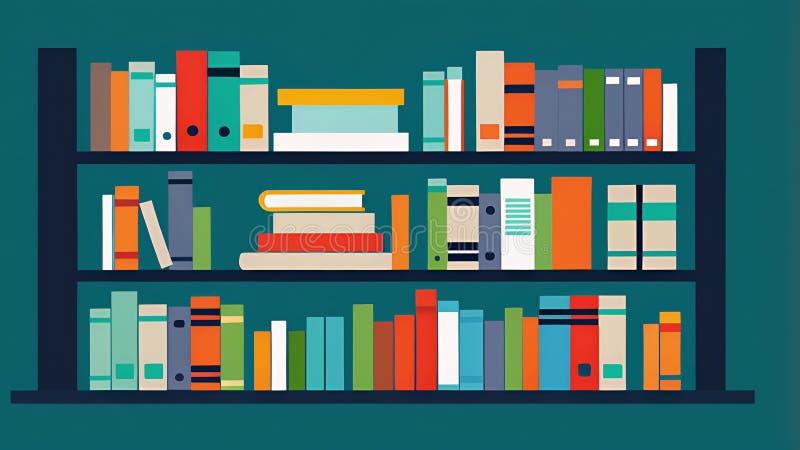 A Bookshelf Filled with Books Representing the Organized Storage of ...