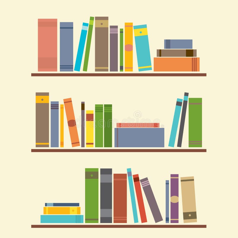 Bookshelf stock vector. Illustration of isolated, background - 42317568
