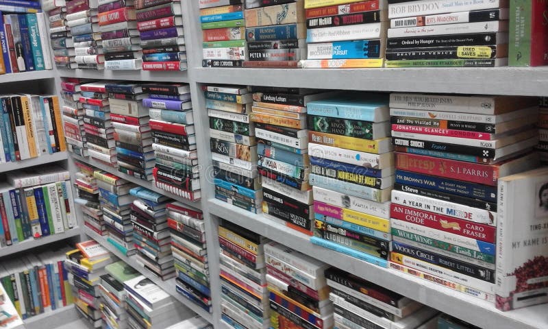 Bookshelf Full of Book Collections Editorial Stock Image - Image of ...