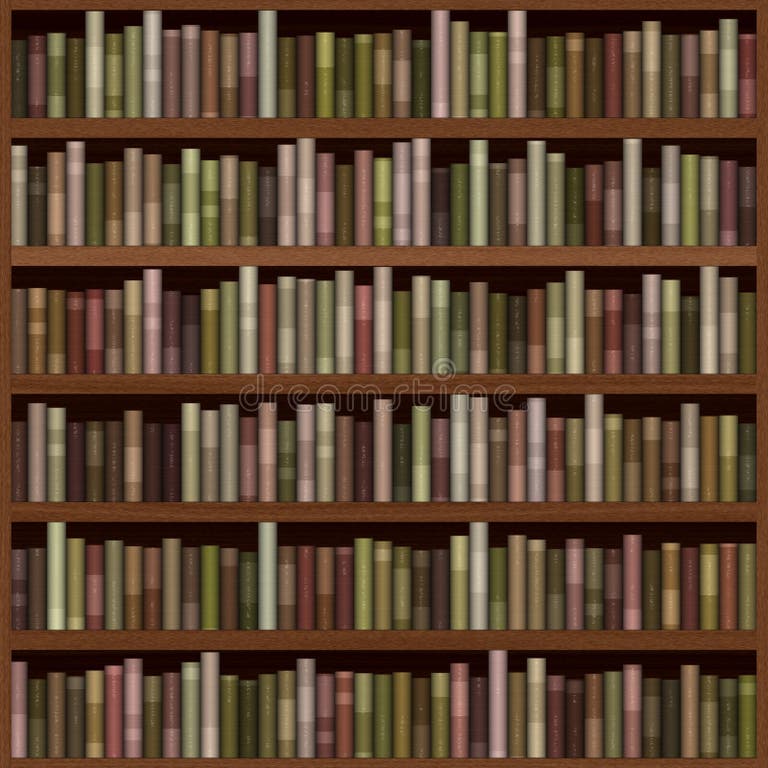 Bookshelf Generated Hires Texture Stock Illustration - Illustration of ...